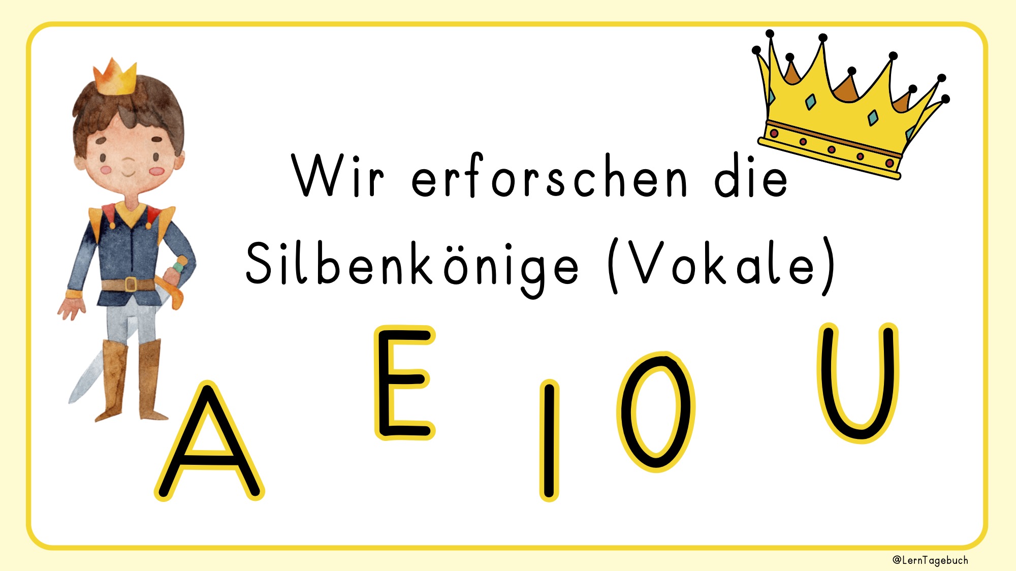 Lernheft Silbenkönige, Vokale 1.Klasse